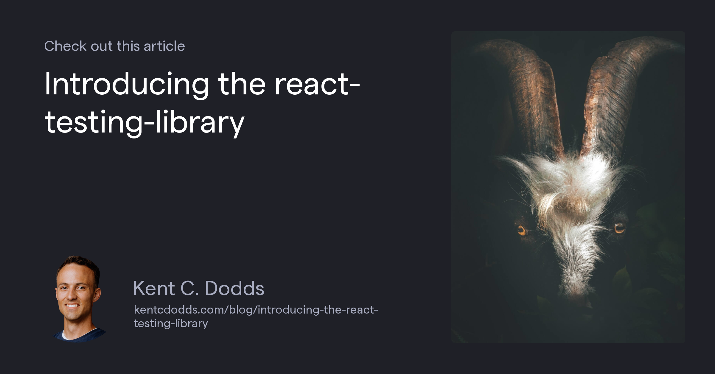 Introducing The React Testing Library ๐